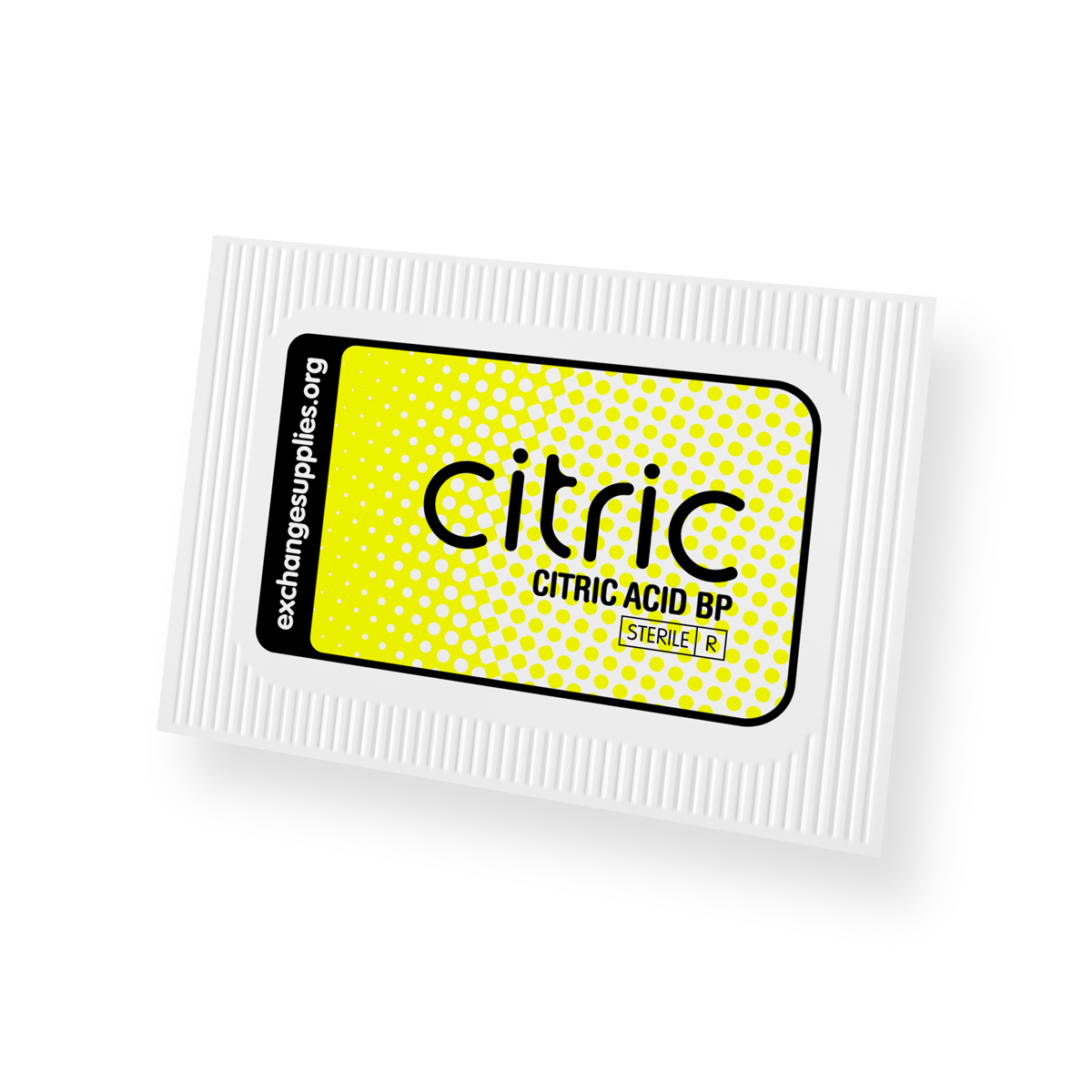 Sterile citric acid sachets